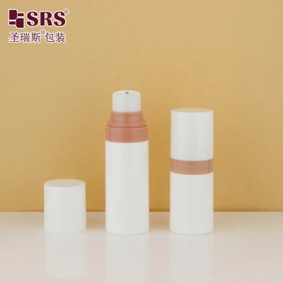 Cina PA0204 15ml 30ml 50ml Pompa a iniezione rosa Personalizzazione PP PCR Materiale riciclato Bottiglia senza aria lucida Per crema viso in vendita