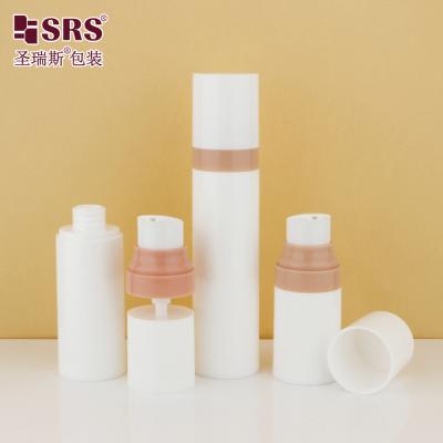 Cina PA0204 15ml 30ml 50ml Pompa a iniezione rosa Personalizzazione PP PCR Materiale riciclato Bottiglia senza aria lucida Per crema viso in vendita