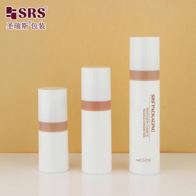 Cina PA0204 15ml 30ml 50ml Pompa a iniezione rosa Personalizzazione PP PCR Materiale riciclato Bottiglia senza aria lucida Per crema viso in vendita