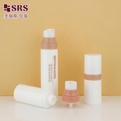 Cina PA0204 15ml 30ml 50ml Pompa a iniezione rosa Personalizzazione PP PCR Materiale riciclato Bottiglia senza aria lucida Per crema viso in vendita
