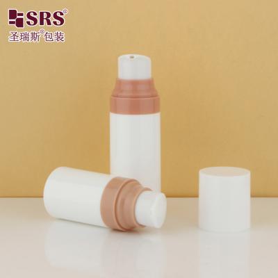 Cina PA0204 15ml 30ml 50ml Pompa a iniezione rosa Personalizzazione PP PCR Materiale riciclato Bottiglia senza aria lucida Per crema viso in vendita