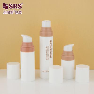 中国 PA0204 15ml 30ml 50ml インジェクションピンクポンプ パーソナライゼーション PP PCR リサイクル素材 顔クリーム用 輝く無空気ボトル 販売のため