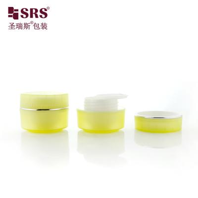 Cina SRSI 15g 30g 50g Matte Finished Plastic Semi-trasparente Colore PP Gel Faciale Crema Occhi Contenitore Cosmetico Boccone in vendita