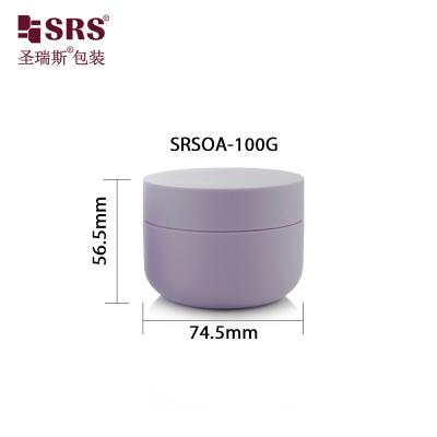 Cina SRSOA 100g Fondo rotondo Custom Frosted Color Plastic PP Cream Jar Packaging Logo Printing in vendita