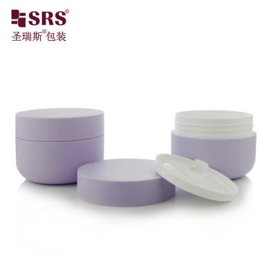 Cina SRSOA 100g Fondo rotondo Custom Frosted Color Plastic PP Cream Jar Packaging Logo Printing in vendita