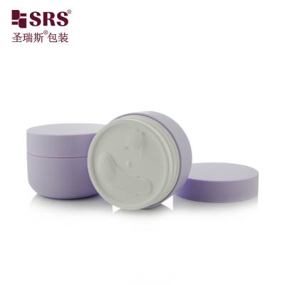 Cina SRSOA 100g Fondo rotondo Custom Frosted Color Plastic PP Cream Jar Packaging Logo Printing in vendita