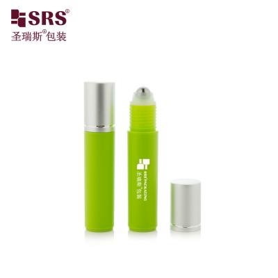China RPA-10ML Injectie Matte Groene Mat Kunststof PP PCR Roller Stalen Bal Fles Met Aluminium Dop Voor Anti-Jeuk Vloeistof Te koop