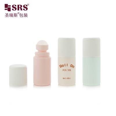 Китай RPPC1-60ML Инъекционный вздув на заказ Цвет PP PCR Переработанная пластиковая рулонка на бутылке с гелем дезодоранта продается