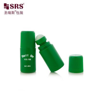 China RPPC-60ML Customization PP PCR Recycled Plastic Roll On Antiperspirant Gel Applicator Bottle for sale