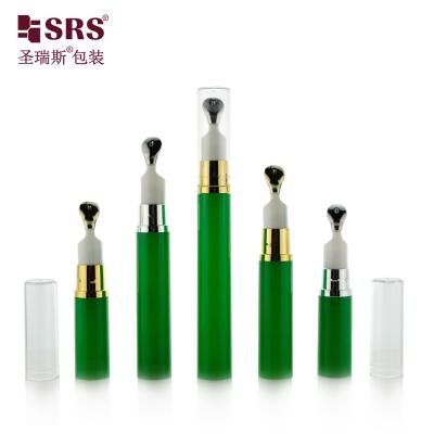 A0031B 5ml 10ml 12ml 15ml メタル亜鉛ヘッドアプリケーター付き空エアレスポンプボトル カスタマイズ アイジェル包装