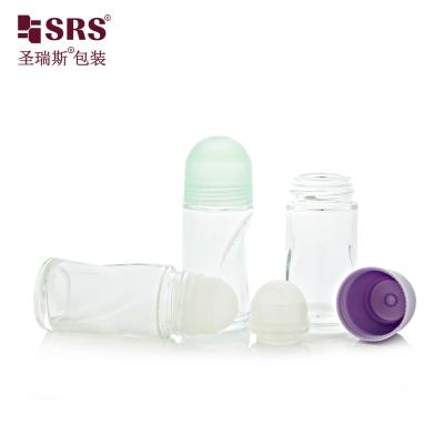 China BLPG-B 50ml Nueva llegada Botella de desodorante roll-on de vidrio de diseño único vacío Contenedor de personalización en venta