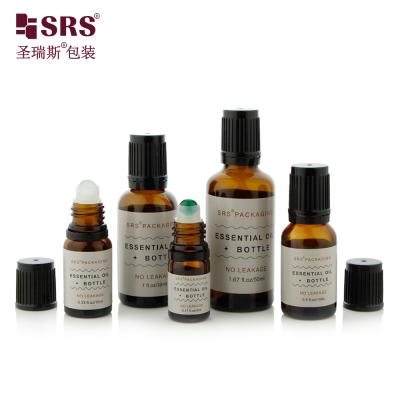 China BLPF 5ml 10ml 15ml 20ml 30ml 50ml 100ml Botella Redonda Boston de Vidrio Roll On con Tapa TE a Prueba de Manipulaciones para Aceite Esencial en venta