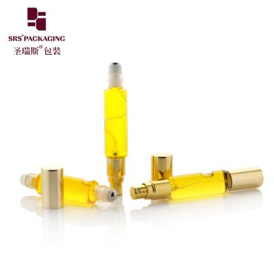 China BLPD Mold Empty Transparent Glass Roll On Bottle Dual Double Ended Bottles For Essential Oil for sale