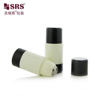 China RPPE 50ml 75ml Vervangbare Injectie Aangepaste Crèmekleurige Plastic Mono PP PCR Roll On Fles Voor Deodorant Gel Te koop