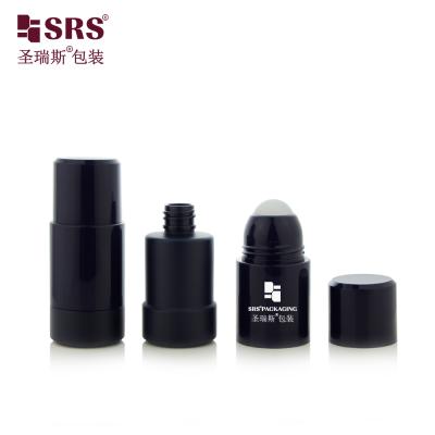 China RPPE 50ml 75ml Zwarte Injectie Kleur PP PCR Glanzende Lege Roll-On Fles Voor Antiperspirant Te koop