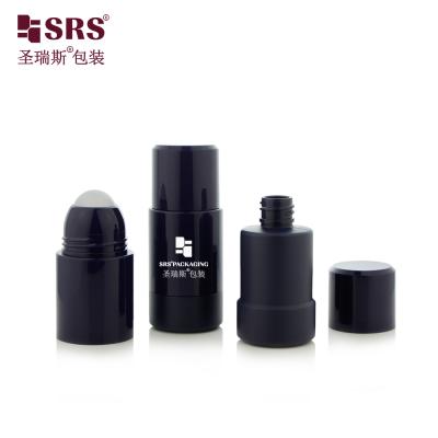 China RPPE 50ml 75ml Zwarte Injectie Kleur PP PCR Glanzende Lege Roll-On Fles Voor Antiperspirant Te koop