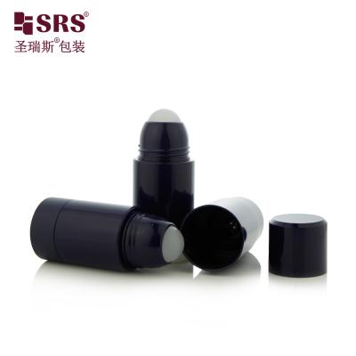 China RPPE 50ml 75ml Zwarte Injectie Kleur PP PCR Glanzende Lege Roll-On Fles Voor Antiperspirant Te koop