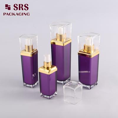 China Embalagem Shengruisi L054-15ml 30ml 50ml 100ml de luxo Quadrado Bomba de loção de plástico à venda