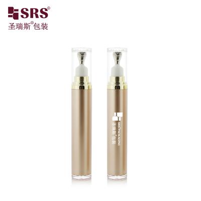 China Double‑Wall Acrylic Glittering Dot Bottle 15ml/20ml With Alloy Roller Head Eye Care Serum Packaging for sale