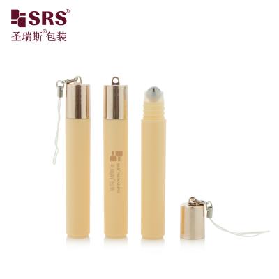 China 8ml Empty Plastic Roll‑on Bottle Pull Ring Cap Stainless Steel Ball for Eye Serum Essential Oil for sale