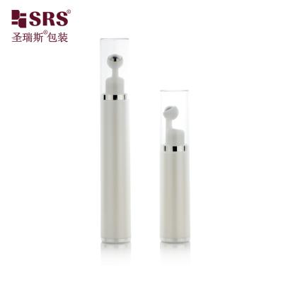 China Double Layer Airless Roll on Bottle Custom Color Hot Stamping Silk Print for Eye Serum Skincare Packing for sale