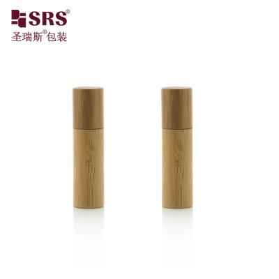 China 5ml Eco‑Friendly Bamboo Shell Roller Bottle Plastic Inner Vial Empty Cosmetic Roll‑on Container For Perfume Fragrance Oil for sale