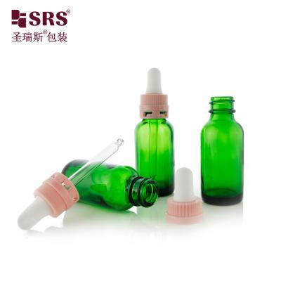 China Tamper Proof Glass Essential Oil Bottle 15 30 60 ML with Anti-theft Dropper for Skincare Liquid for sale