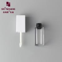 China square shape clear plastic injection cosmetic lipgloss package for sale