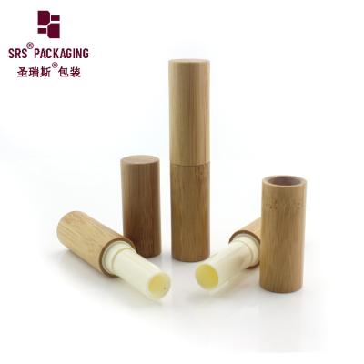 Cina di lusso di alta gamma stampato logo personalizzato di bambù naturale tubo rossetto vuoto in vendita