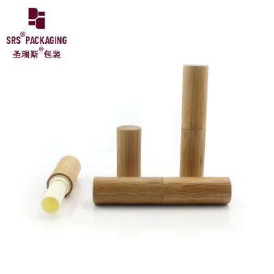 Cina di lusso di alta gamma stampato logo personalizzato di bambù naturale tubo rossetto vuoto in vendita