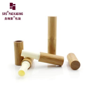 Cina di lusso di alta gamma stampato logo personalizzato di bambù naturale tubo rossetto vuoto in vendita