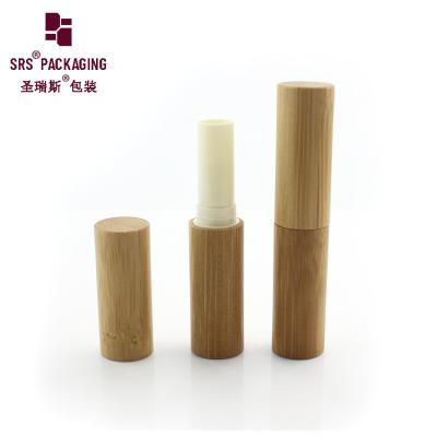 Cina di lusso di alta gamma stampato logo personalizzato di bambù naturale tubo rossetto vuoto in vendita