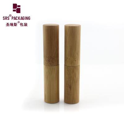Cina di lusso di alta gamma stampato logo personalizzato di bambù naturale tubo rossetto vuoto in vendita