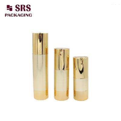 Cina oro argento all'ingrosso lozione cosmetica 15ml 50ml pompa senza aria in vendita