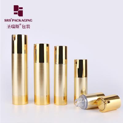Cina oro argento all'ingrosso lozione cosmetica 15ml 50ml pompa senza aria in vendita