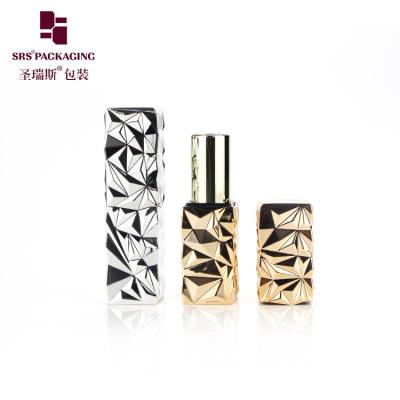 Cina forma quadrata oro lucido lusso rossetto di alta qualità tubo vuoto in vendita