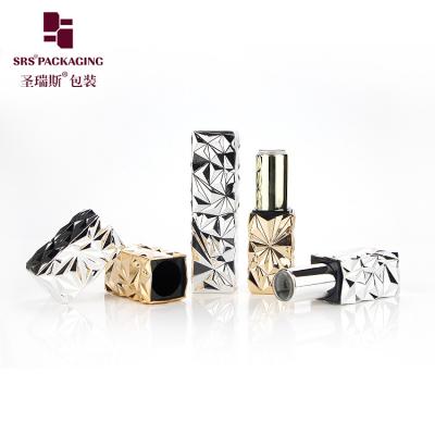 Cina forma quadrata oro lucido lusso rossetto di alta qualità tubo vuoto in vendita
