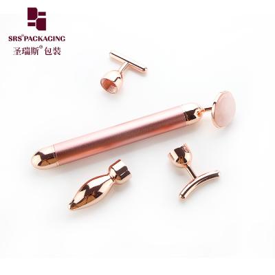 Cina diversi massaggi testa rosa oro vibrante sollevare il contorno del viso massaggiatore utensili facciali in vendita