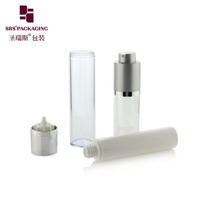 China round shape 15ml 30ml 50ml acrylic empty airless lotion pump bottle for sale