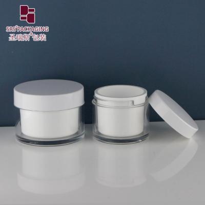 China 50ml 100ml 240ml Clear Acrylic Plastic Replaceable Jar Empty Wholesale Cream Jars for sale
