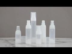 A0216 15ml 30ml 50ml Gloss Matte In Mold PP PCR Botão de plástico sem ar com bomba de spray de loção