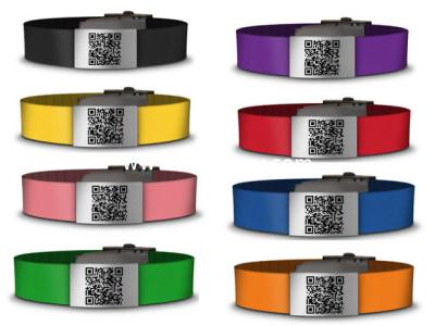 China Custom made Silicone & Stainless steel ID Bracelet, Medical ID wristband factory