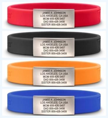 China www.google.com custom color custom size silicone bracelet with metal for sale