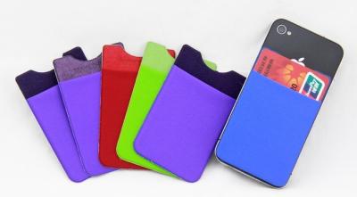 China 3M sticker cloth card holder, business card holder, name card wallet for sale
