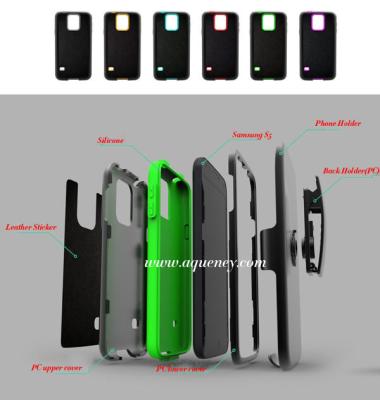 China Mobile phone case: upper cover and lower cover+leather wrapped+silicone+holster cover for sale