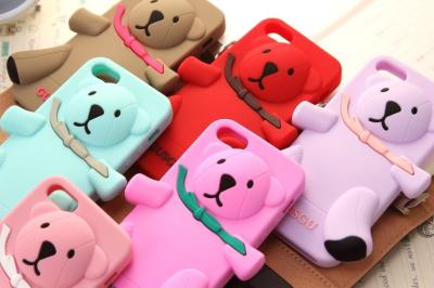China Bear Soft Silicone 3D Case Moschino For iPhone 4 5 for sale