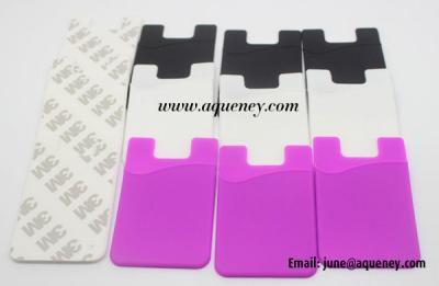 China Factory Produce Silicone Smart Wallet, Card Holder For Mobile for sale