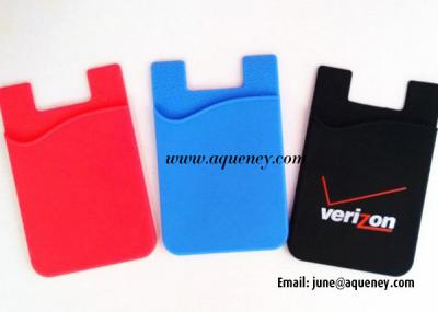 China Factory Silicone Mobile Card Pocket, Novelty Rubber Smart Wallet for sale