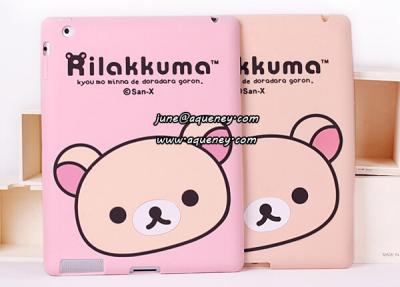 China Cute silicone case for ipad 2, Rilakkuma Brown Lazy Bear silicon case for Ipad 2 for sale