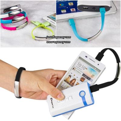 China New Stylish Wristband USB Data Sync Charging Cable For iPhone, Android for sale